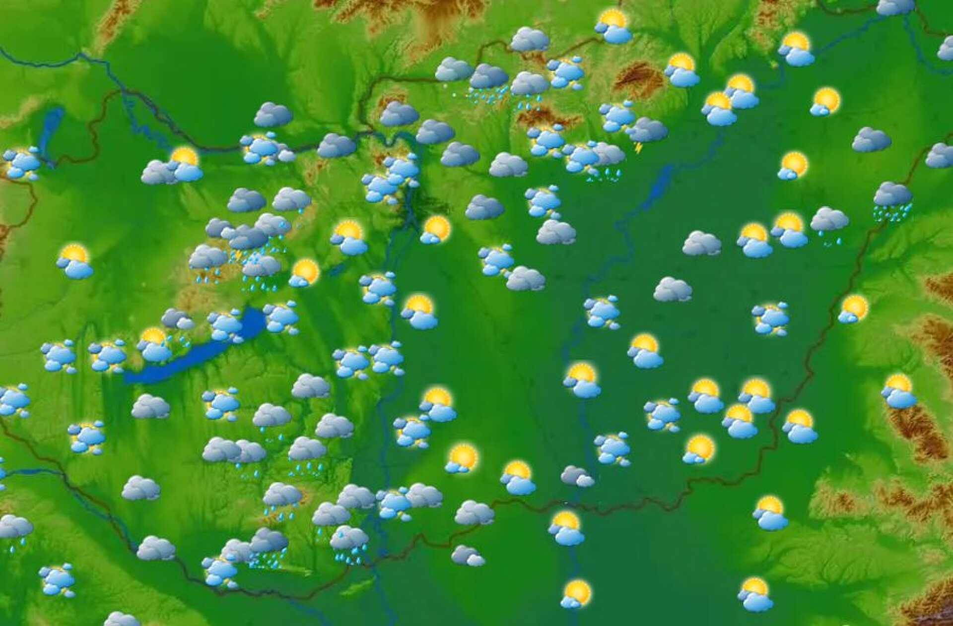 Vörös frontvonal közeledik keletről