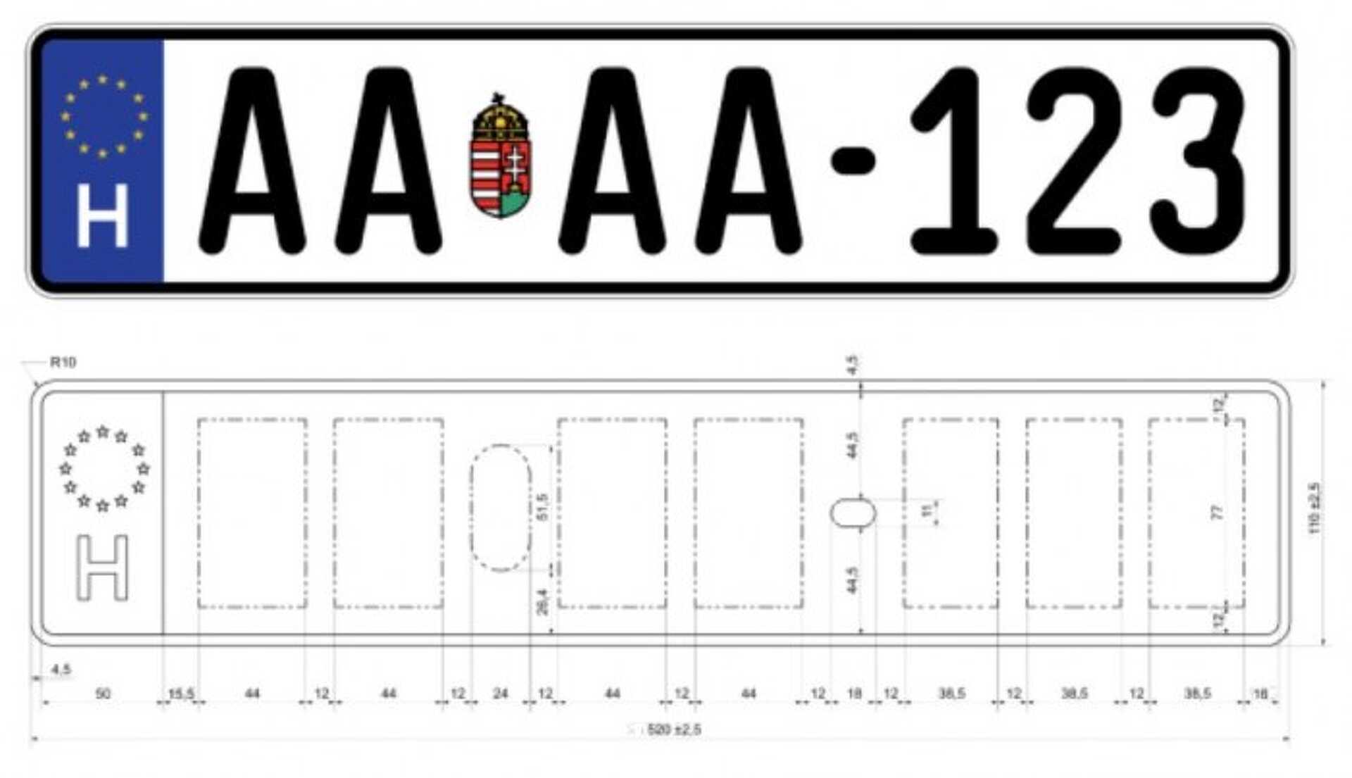 Egy év múlva ilyen lesz az új magyar rendszám